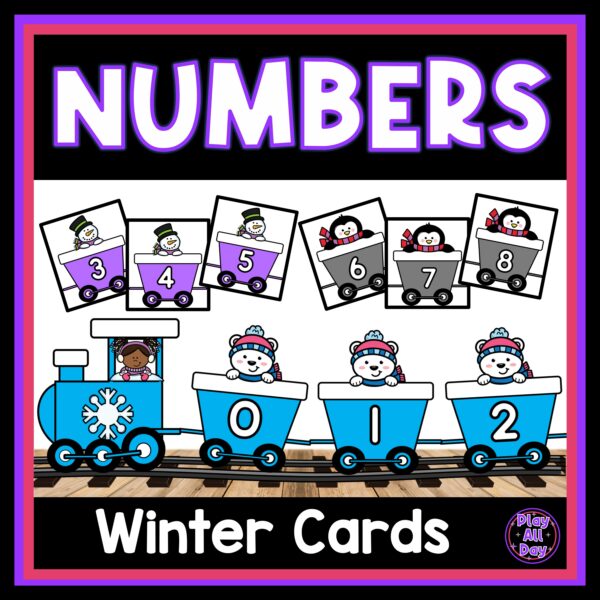 Winter Number Train | Number Cards 0 to 20 | Made By Teachers