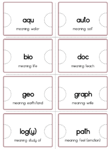 200 Common Roots, Prefixes, Suffixes Printable Flashcards for ISEE/SSAT ...