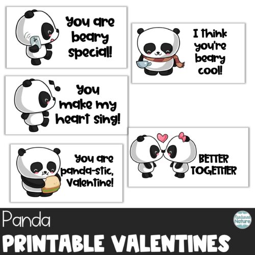 Panda Valentines Printable Cards for Students | Made By Teachers