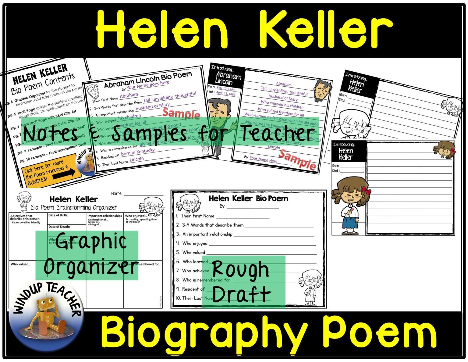 Helen Keller Poem Writing Activity - Made By Teachers
