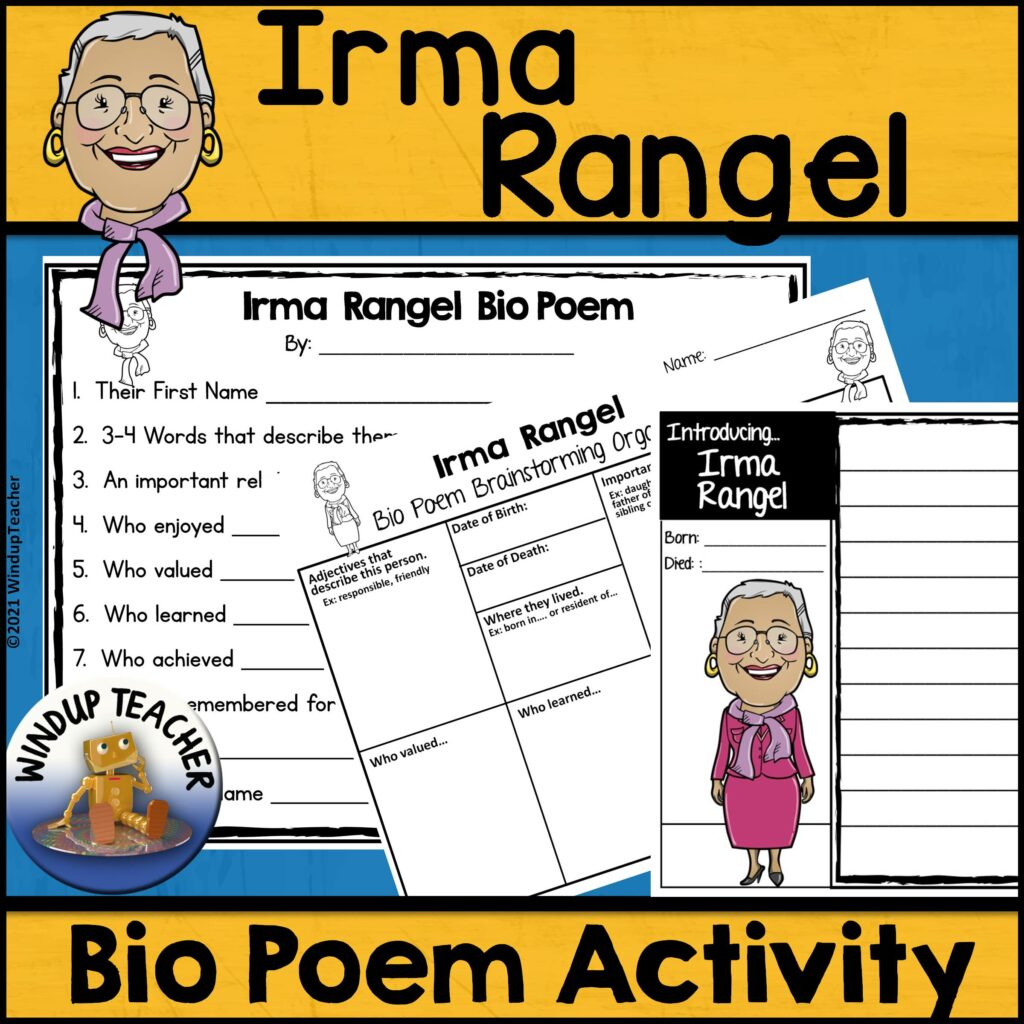 Irma Rangel Poem Writing Activity | Made By Teachers