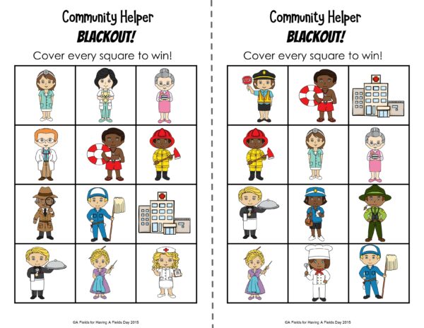 Community Helpers Bingo Game - Blackout! | Made By Teachers