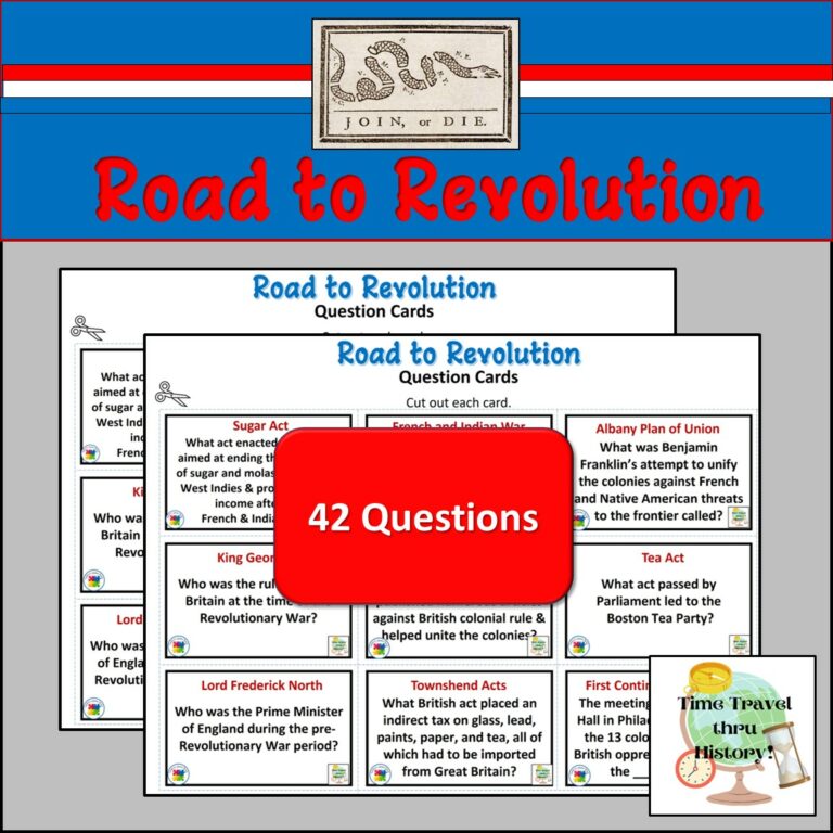 Causes of the American Revolution BINGO Review Game | Made By Teachers