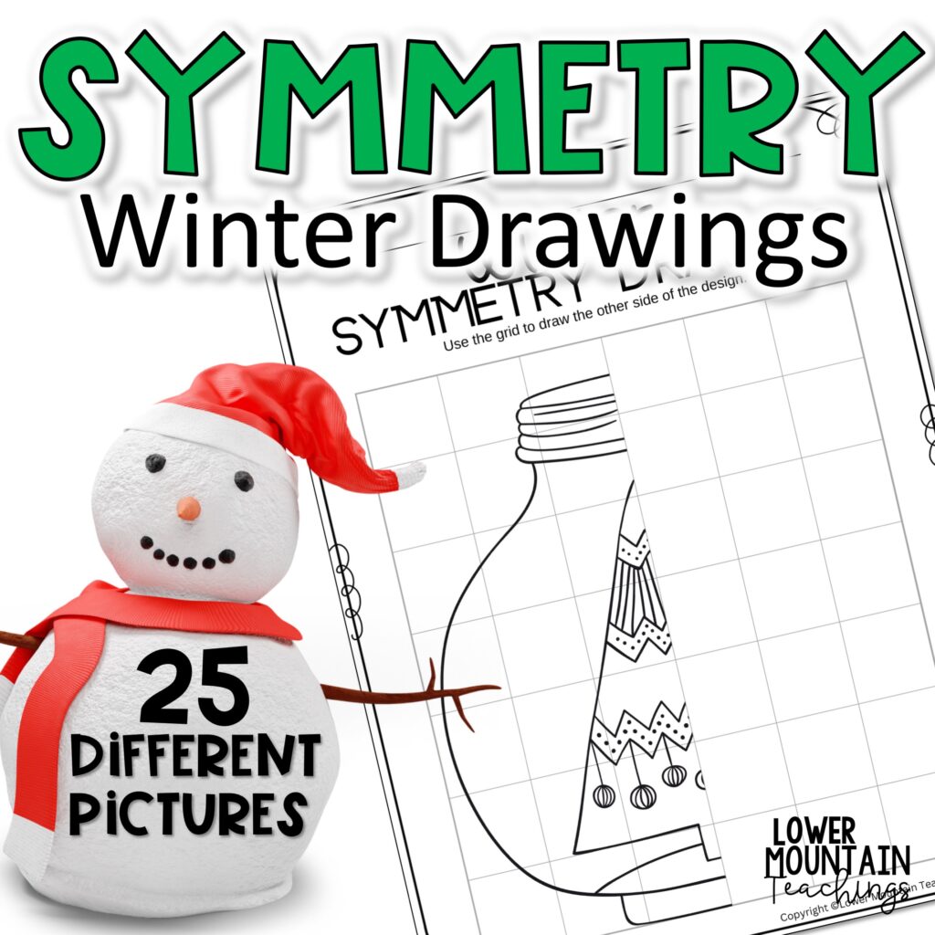 Symmetry Drawings Winter Themed | Made By Teachers