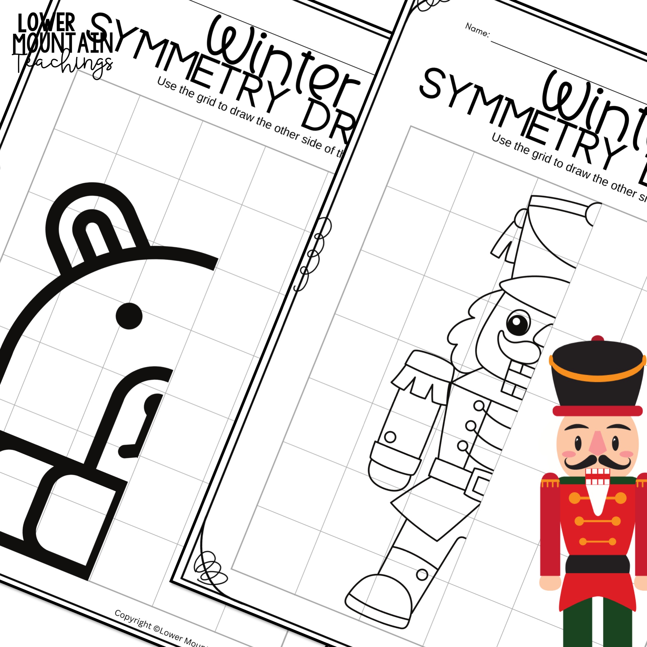 Symmetry Drawings Winter Themed | Made By Teachers