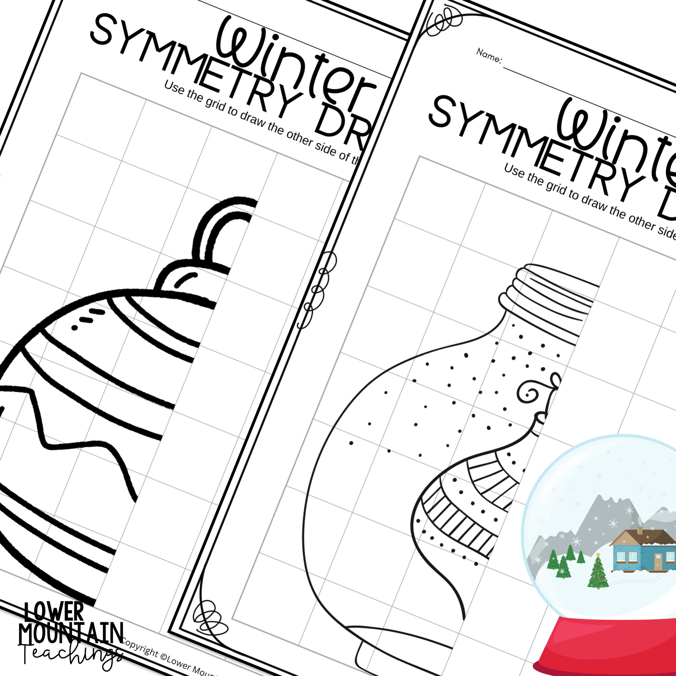 Symmetry Drawings Winter Themed | Made By Teachers