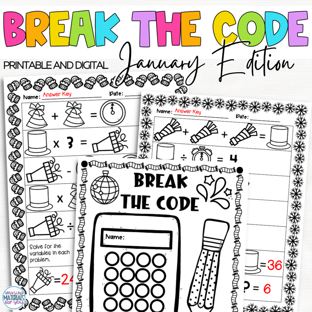 Break the Code | New Years | Made By Teachers