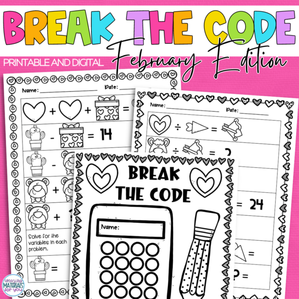 Break the Code | Valentines | Made By Teachers