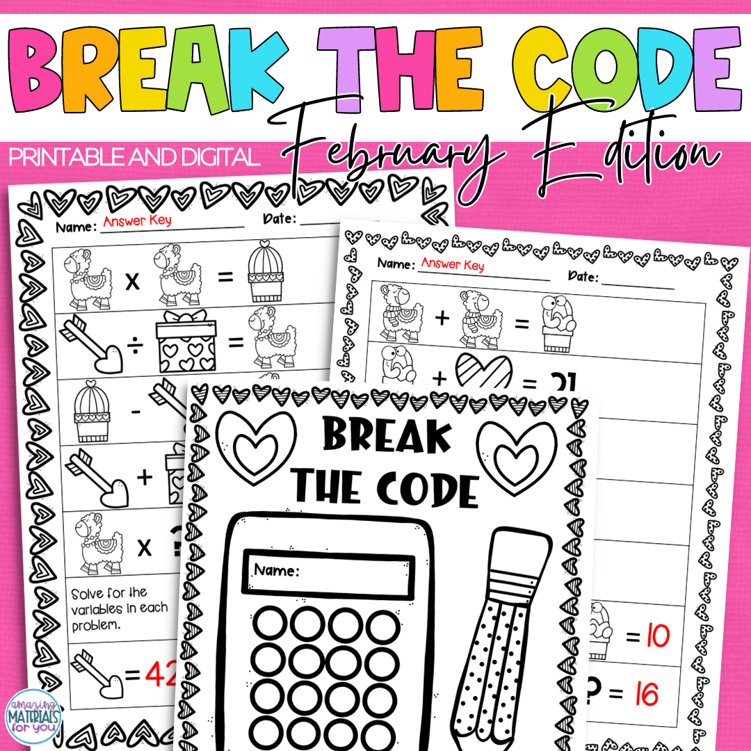 Break the Code | Valentines | Made By Teachers