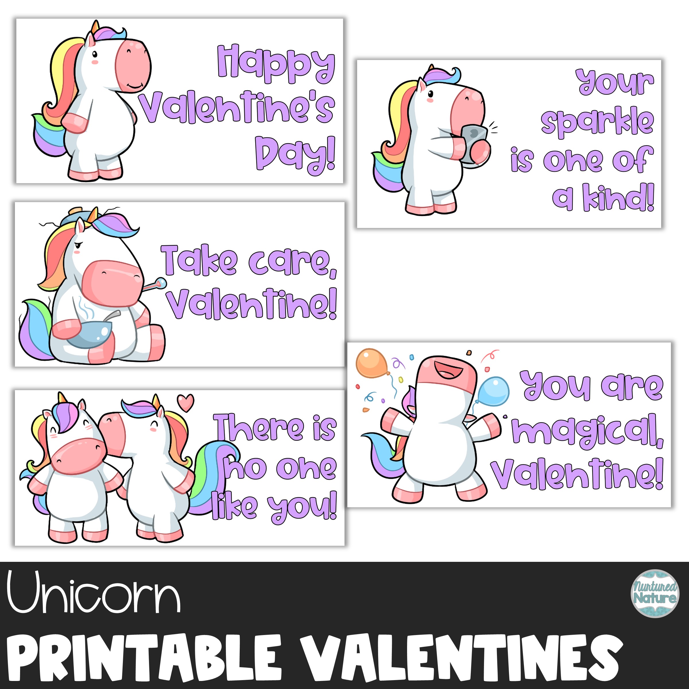 Unicorn Valentine’s Day Cards Printable | Made By Teachers