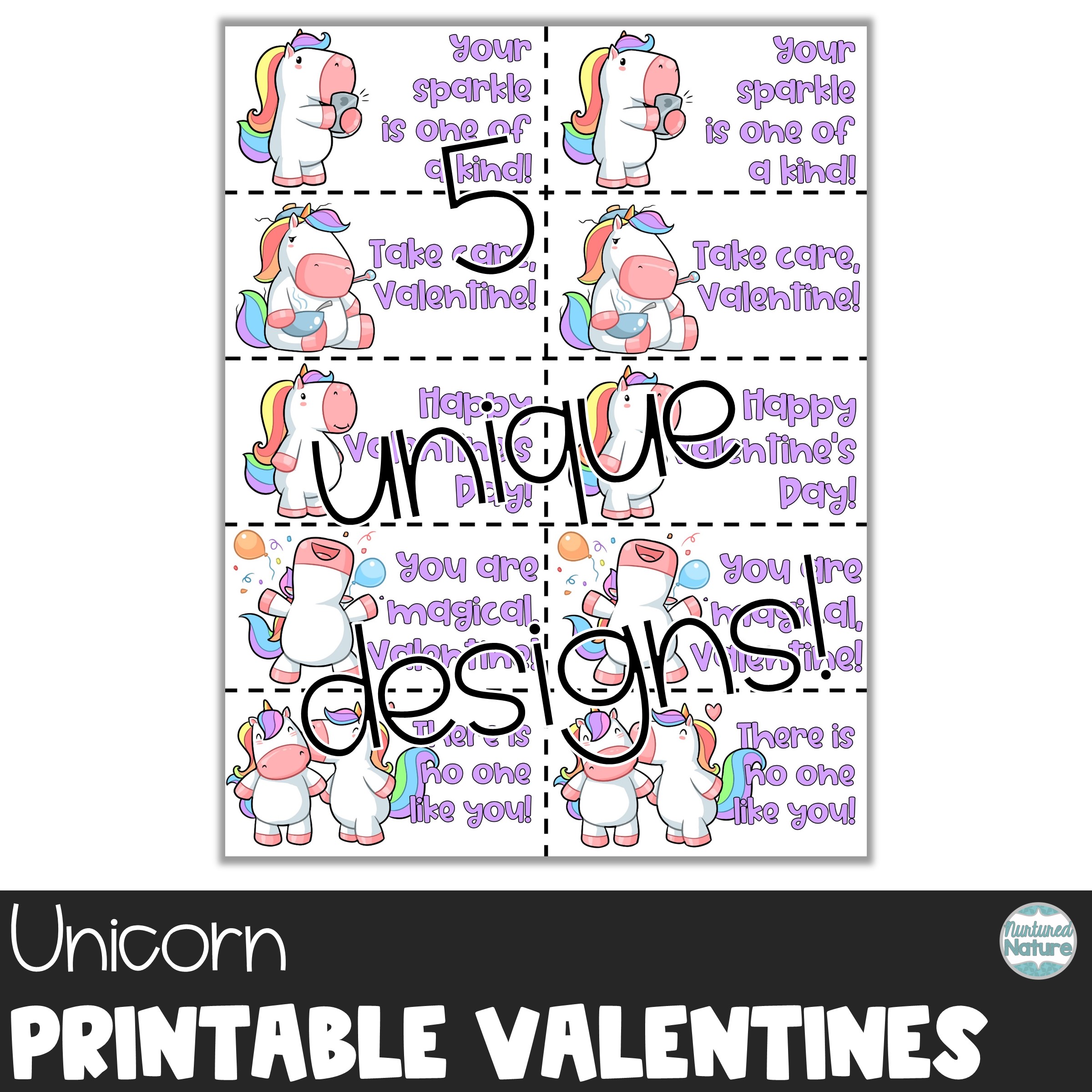 Unicorn Valentine’s Day Cards Printable | Made By Teachers