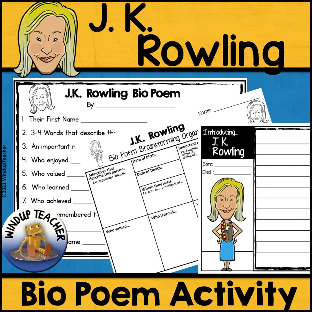 J.K. Rowling Poem Writing Activity | Made By Teachers