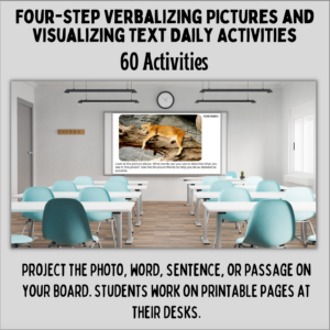 4-Step Daily Activities: Verbalize Pictures & Visualize Text Strategies ...