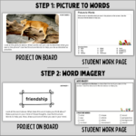 4-Step Daily Activities: Verbalize Pictures & Visualize Text Strategies ...