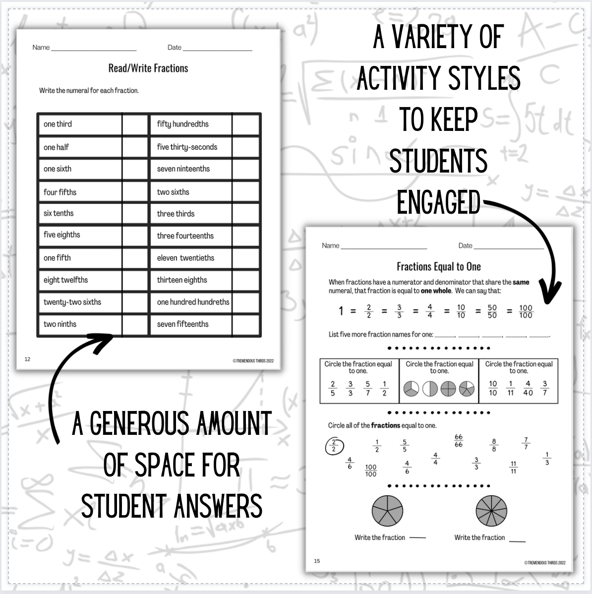 Grades 3, 4, 5: Fraction Review - Made By Teachers