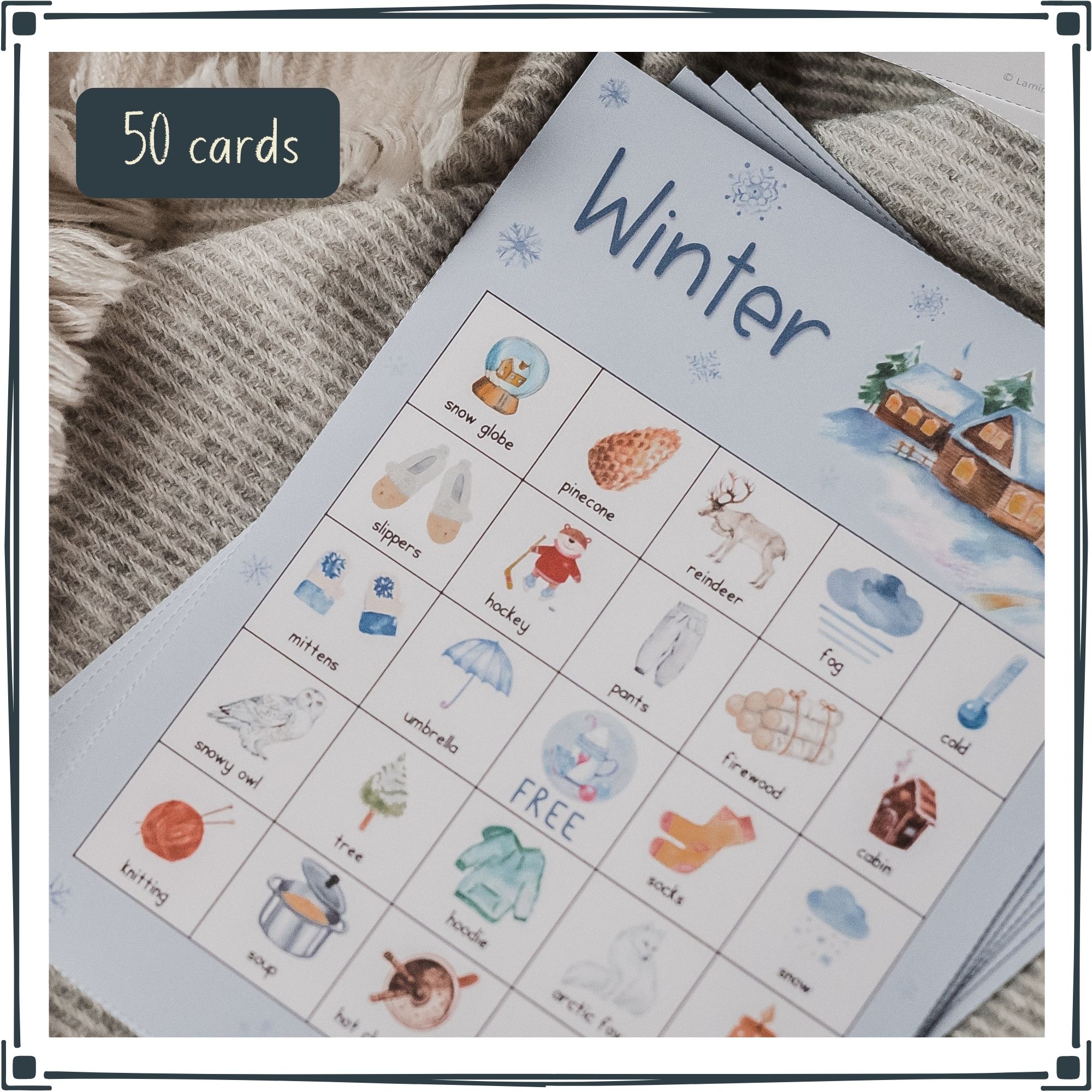 Winter Bingo Game - Learn About Seasons Activity - Vocabulary Building ...