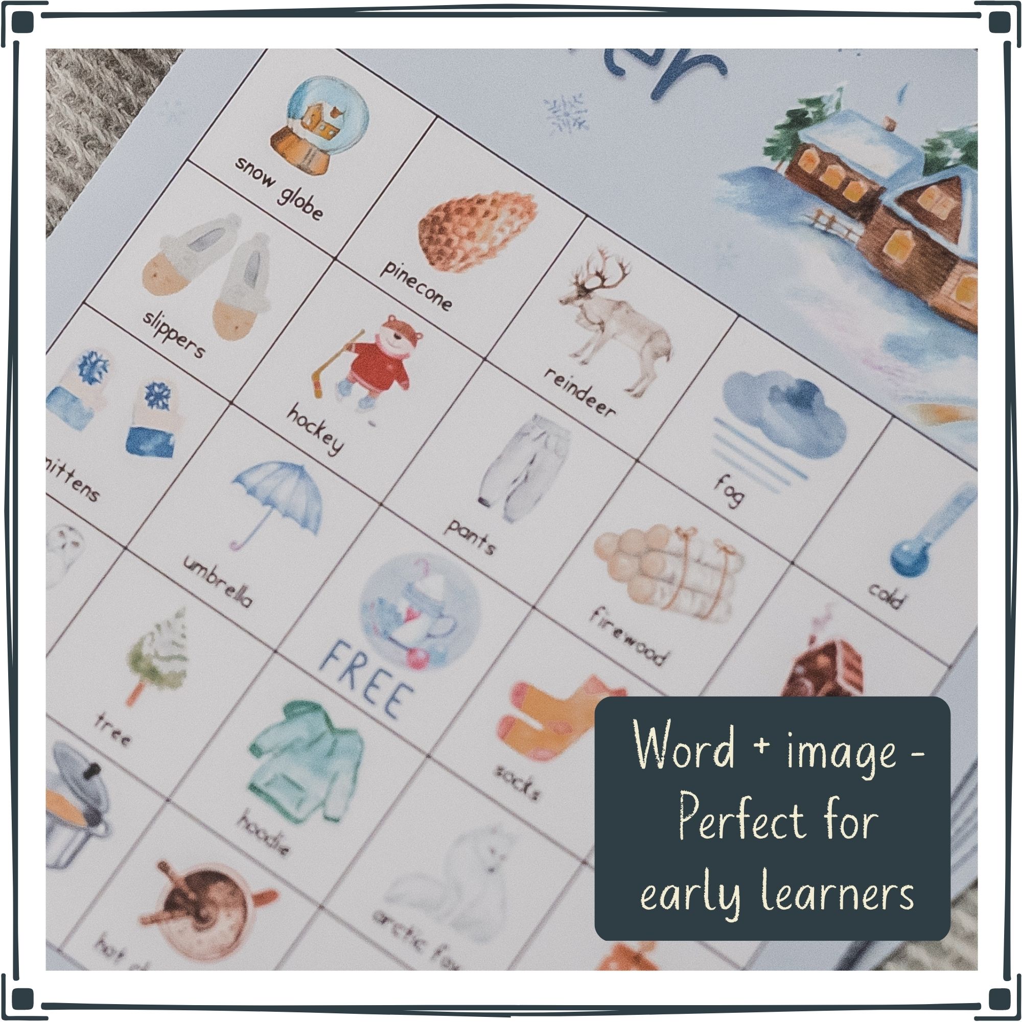 Winter Bingo Game - Learn About Seasons Activity - Vocabulary Building ...