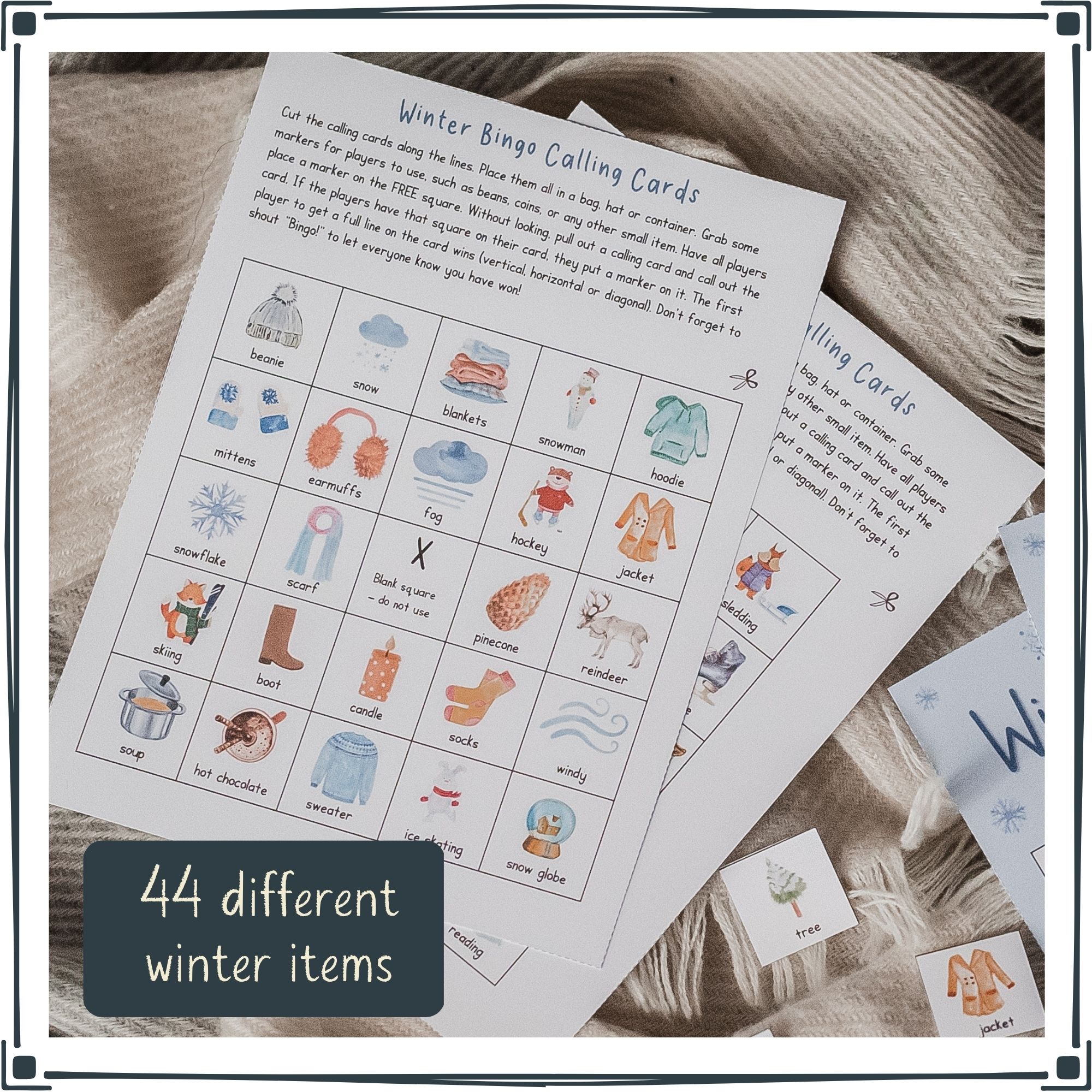 Winter Bingo Game - Learn About Seasons Activity - Vocabulary Building ...