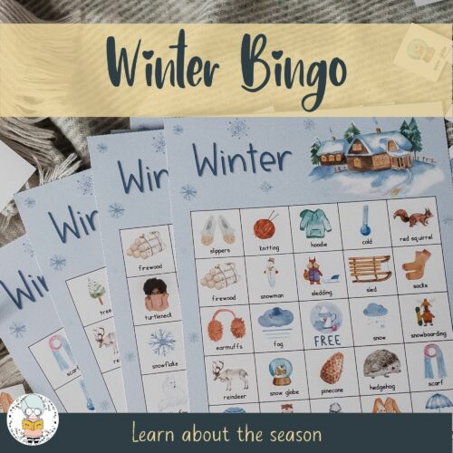 Winter Bingo Game - Learn About Seasons Activity - Vocabulary Building ...