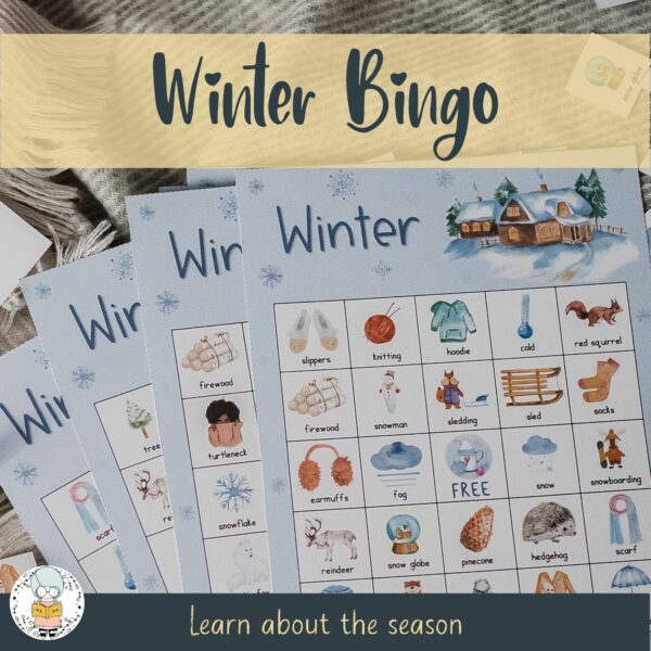 Winter Bingo Game - Learn About Seasons Activity - Vocabulary Building ...