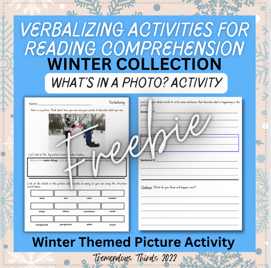 4-Step Daily Activities: Verbalize Pictures & Visualize Text Strategies ...