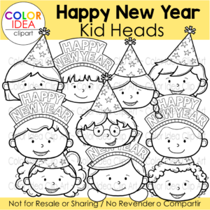 Happy New Year - Kid Heads | Made By Teachers