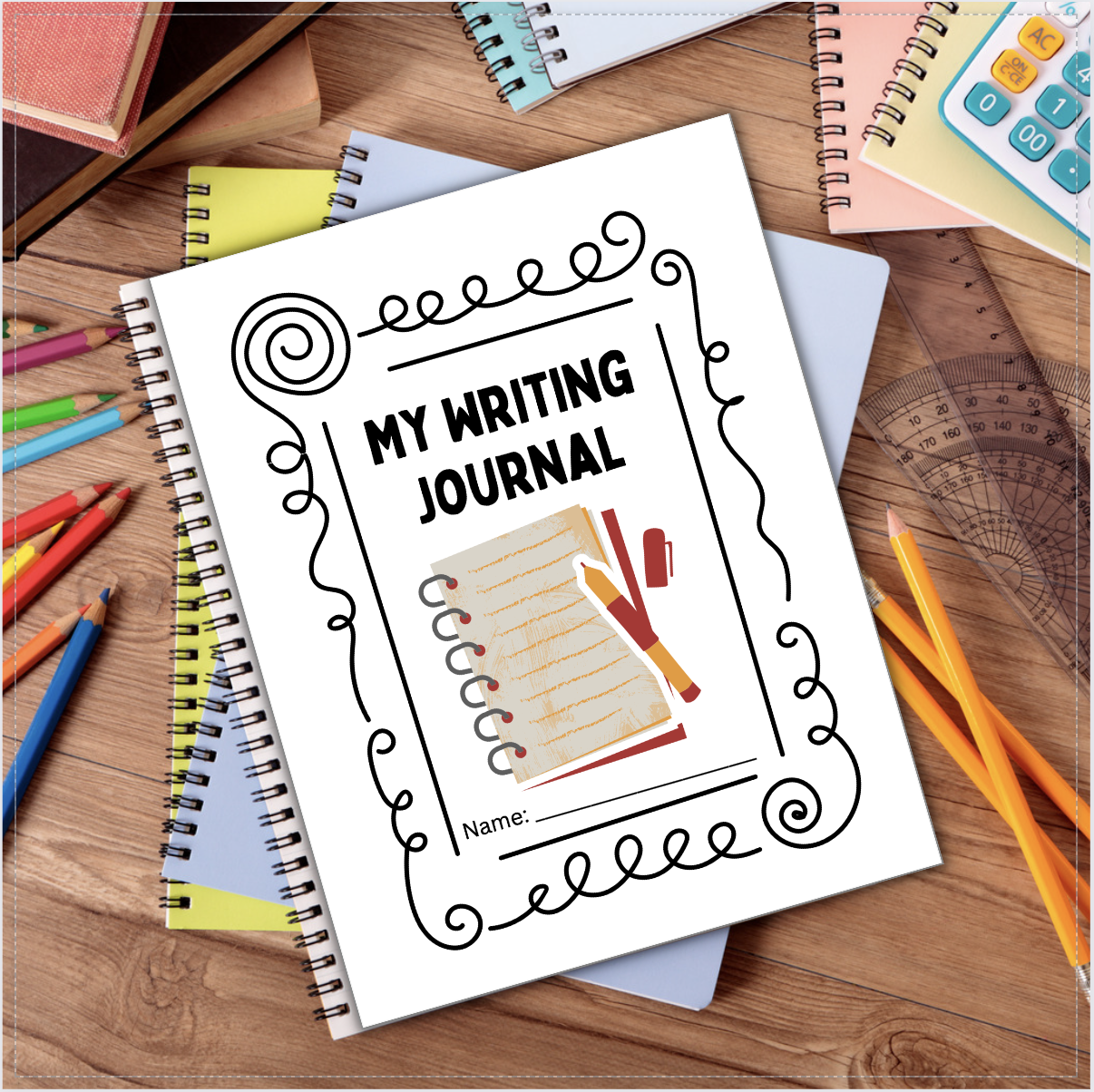 Grades 2-5 Student Writer's Notebook: 120 Prompts: Picture, Question ...