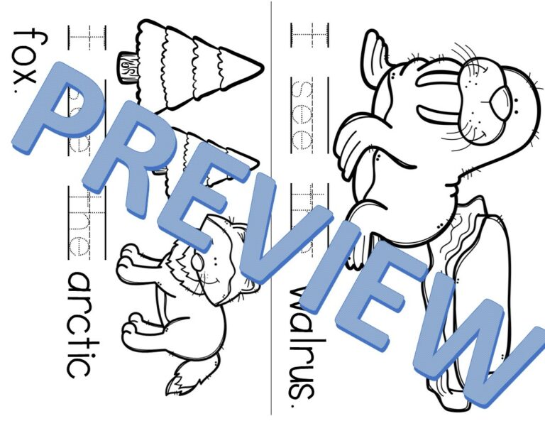 Kindergarten Sight Word Emergent Reader Book for Winter | Arctic ...