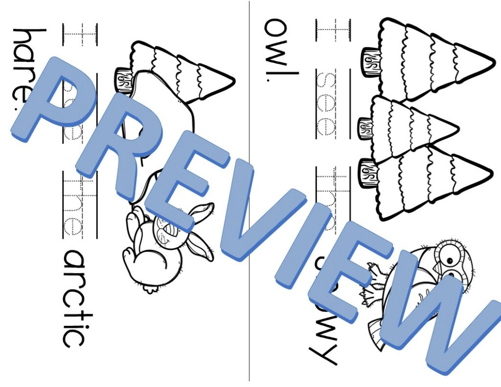 Kindergarten Sight Word Emergent Reader Book for Winter | Arctic ...