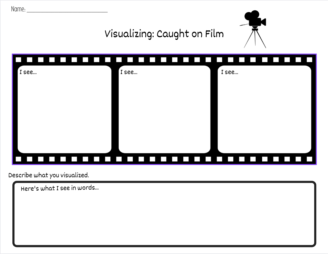 Graphic Organizer Worksheets: Visualizing Strategy for Reading ...