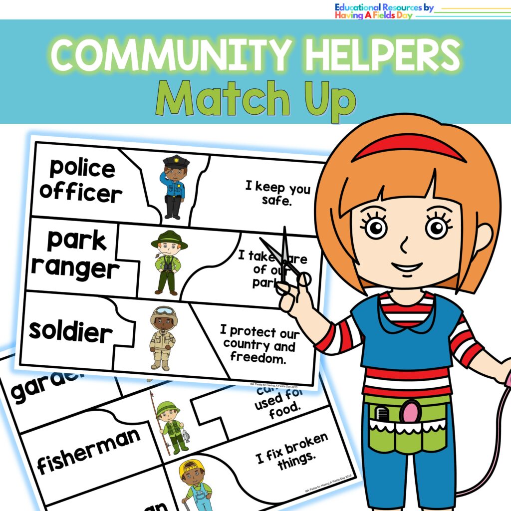 Community Helpers Match Up Puzzle | Made By Teachers
