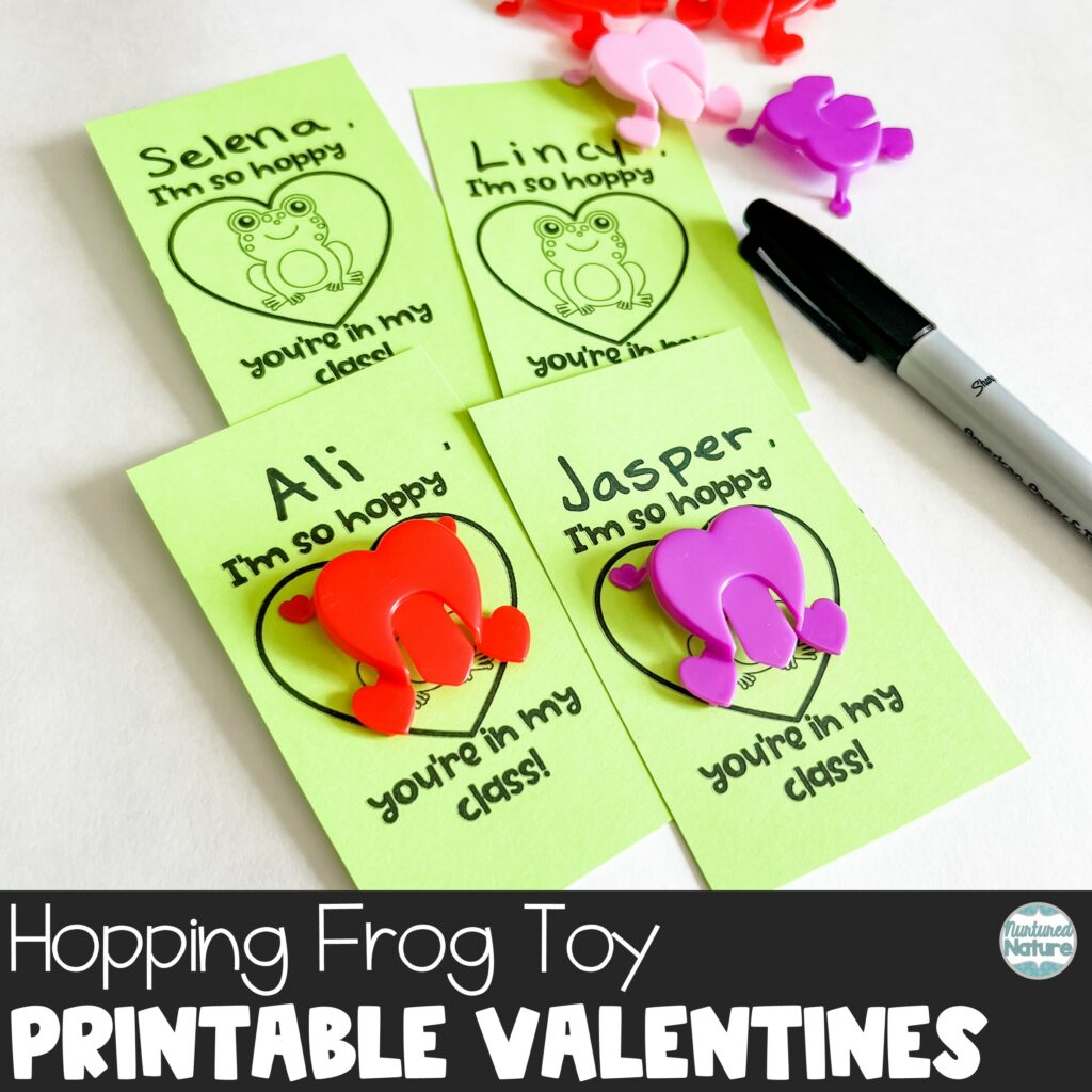 Frog Coloring Valentine’s Day Cards - Printable Gift Tags for Students ...