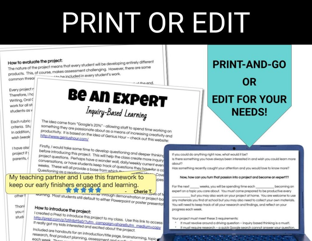 Genius Hour: Passion Project for Inquiry Based Learning - Be An Expert ...