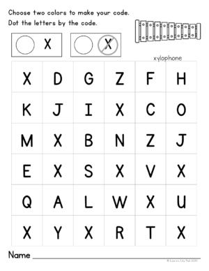 Alphabet Letter X Dot Marker Center | Made By Teachers