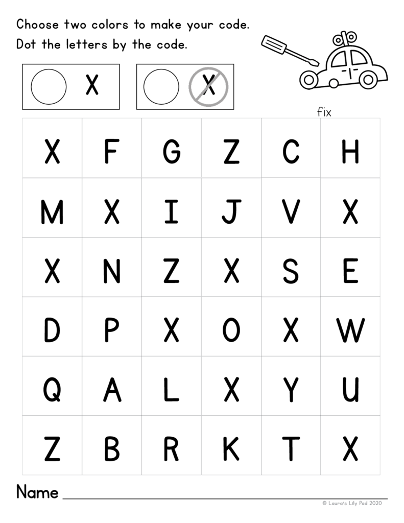 Alphabet Letter X Dot Marker Center | Made By Teachers