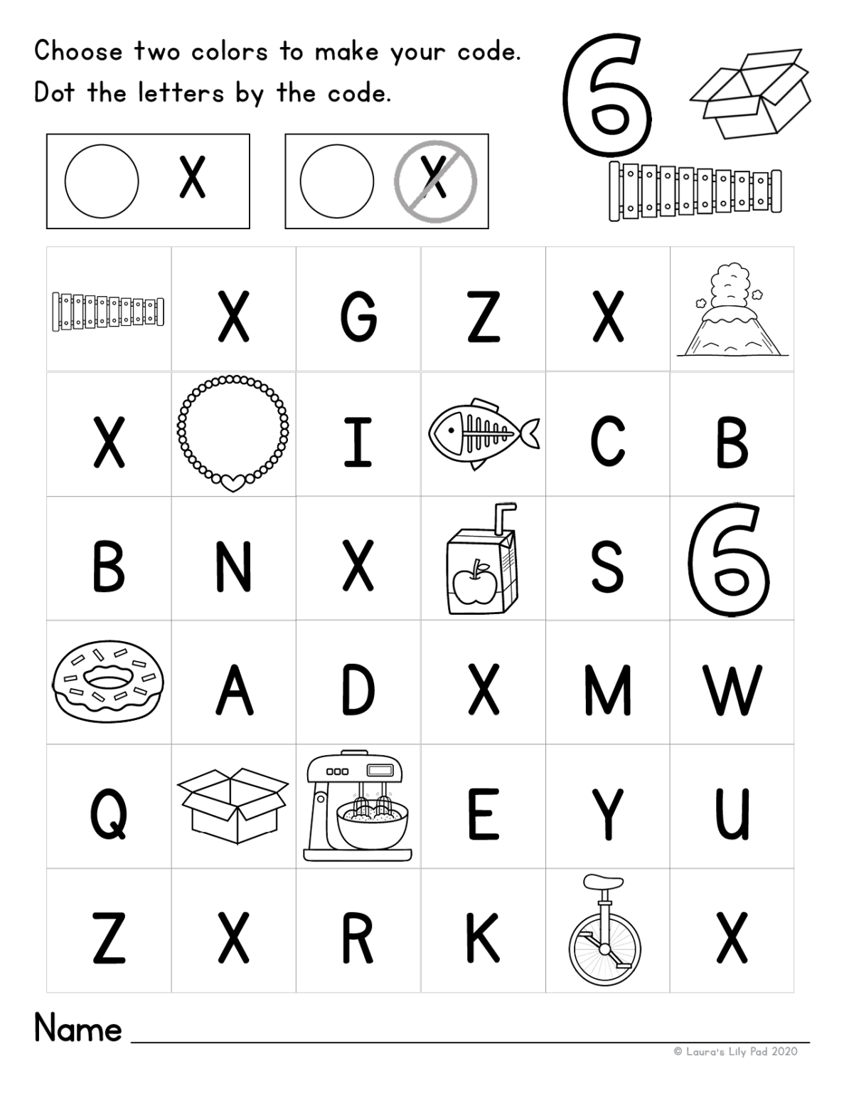 Alphabet Letter X Dot Marker Center | Made By Teachers