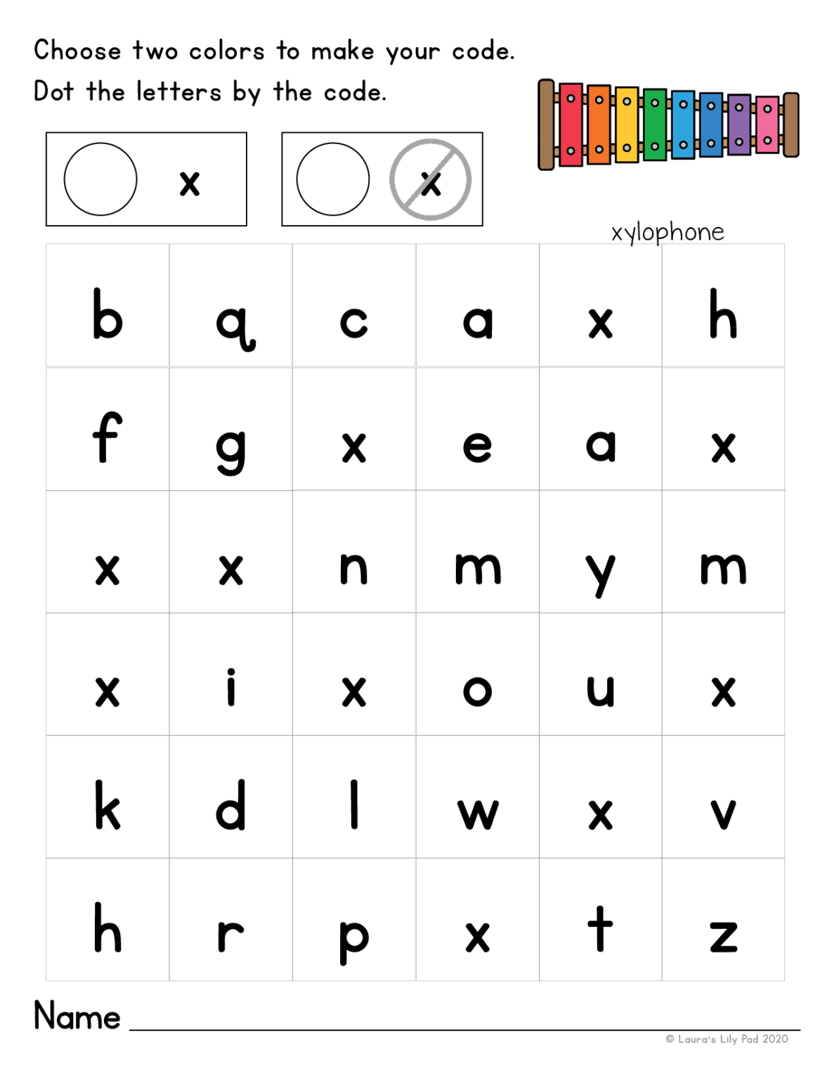 Alphabet Letter X Dot Marker Center | Made By Teachers