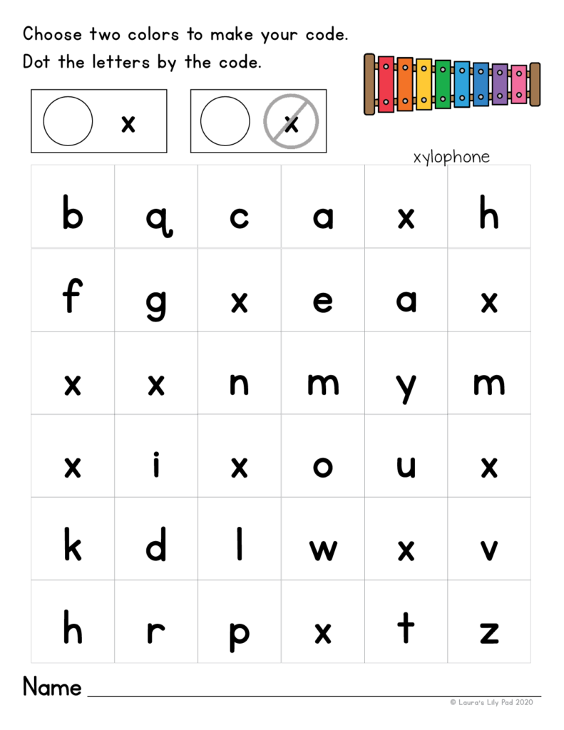 Alphabet Letter X Dot Marker Center | Made By Teachers