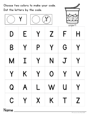 Alphabet Letter Y Dot Marker Center | Made By Teachers