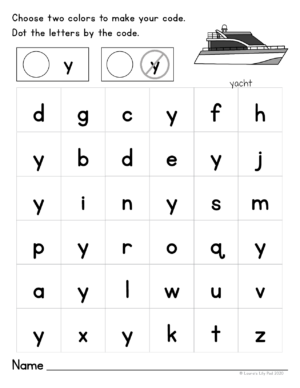 Alphabet Letter Y Dot Marker Center | Made By Teachers