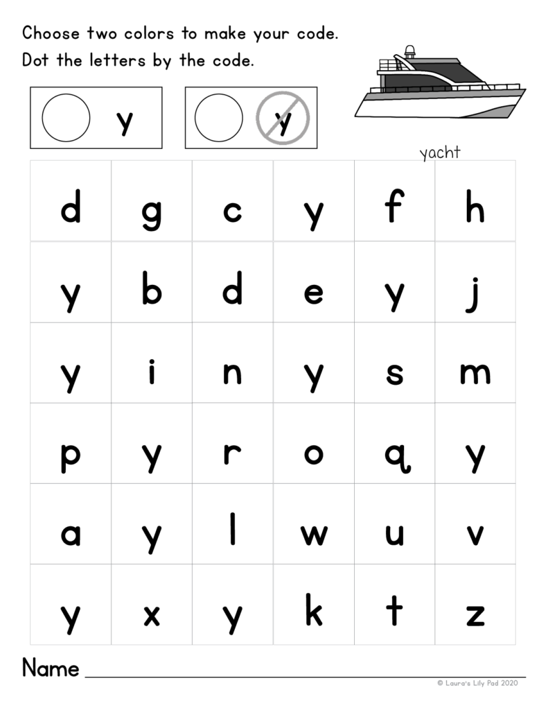 Alphabet Letter Y Dot Marker Center | Made By Teachers