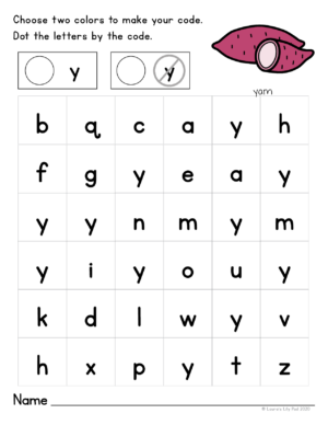 Alphabet Letter Y Dot Marker Center | Made By Teachers
