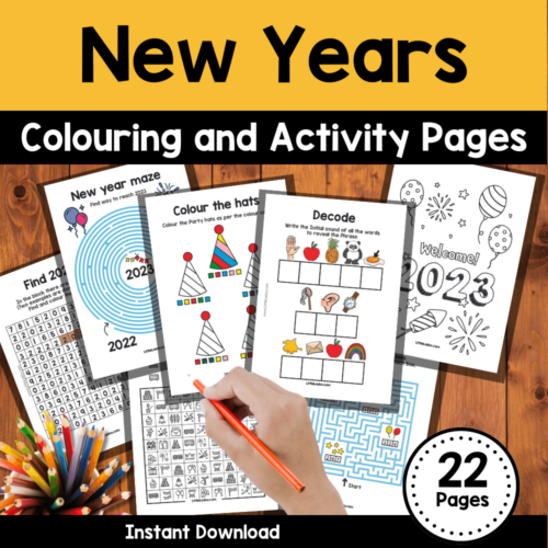 New year Colouring and Activity Pages printable | Made By Teachers