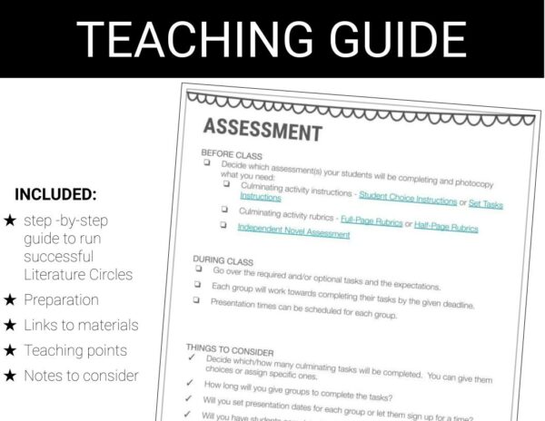 Book Club Projects: Literature Circle ASSESSMENTS and RUBRICS | Made By ...