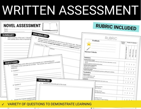 Book Club Projects: Literature Circle ASSESSMENTS and RUBRICS | Made By ...