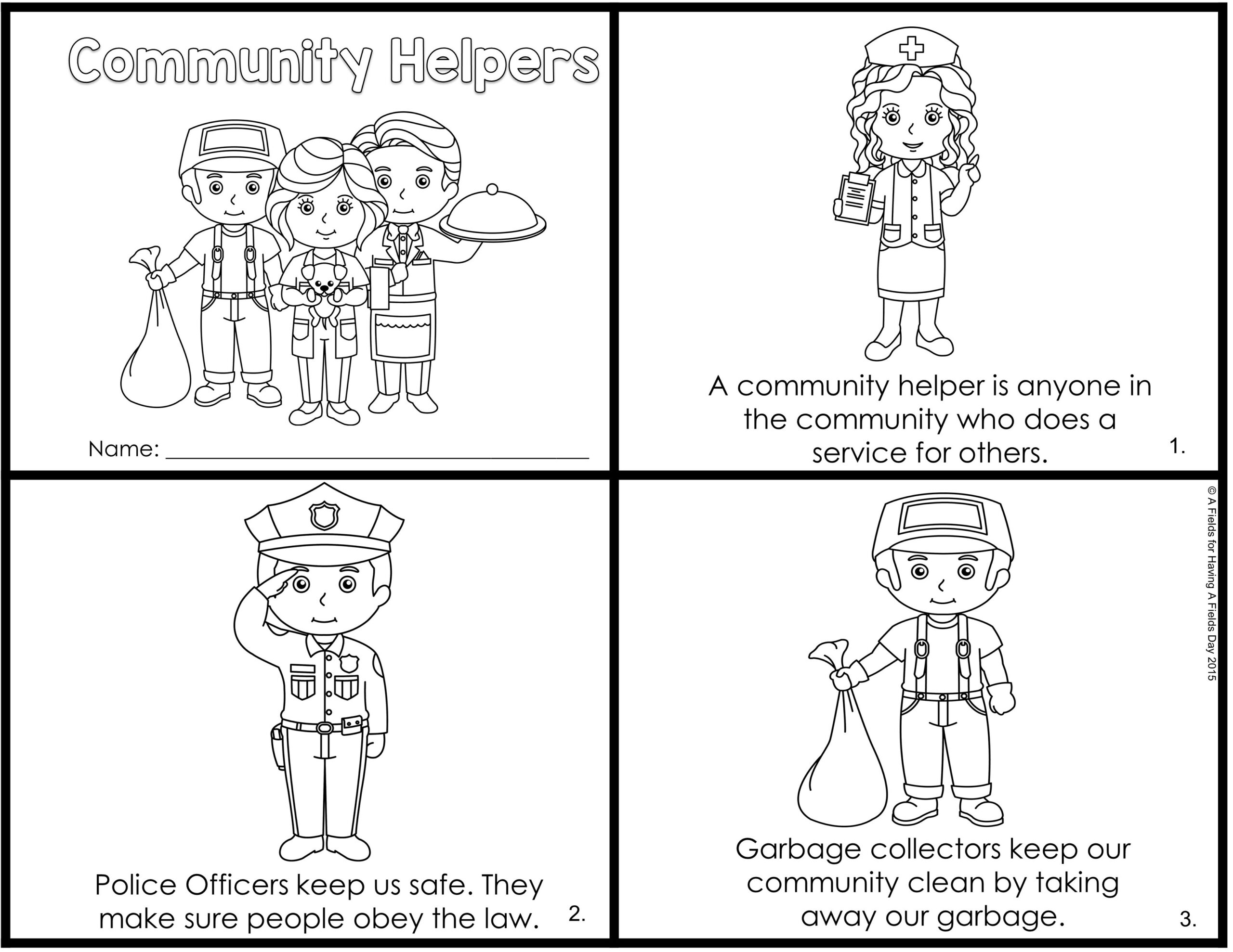 Community Helpers Mini Bundle- Mini Posters and Mini Book - Made By ...