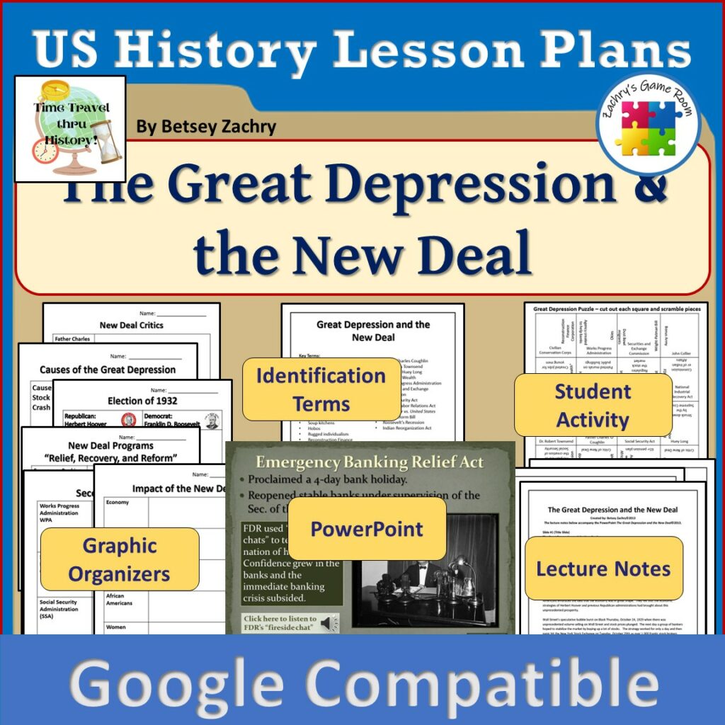 The Great Depression and the New Deal PowerPoint, Lecture Notes ...