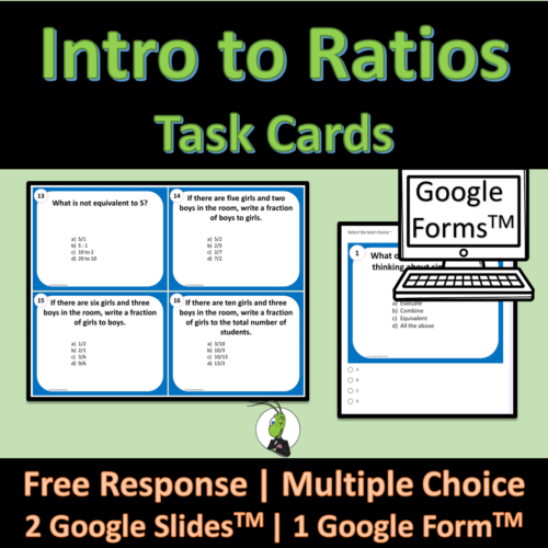 Ratio Introduction | Pre Algebra Task Cards | Printable | Google | Made ...