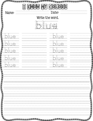 137 I Know My Colors Themed Workbook with No Prep Worksheets and ...