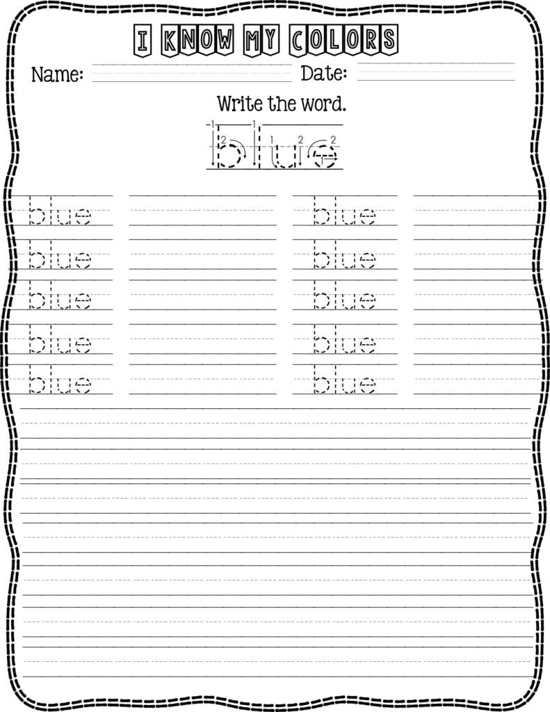 137 I Know My Colors Themed Workbook with No Prep Worksheets and ...
